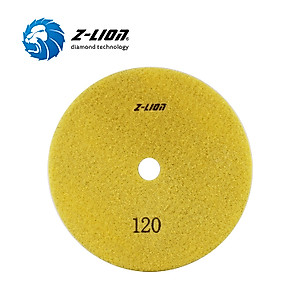 Z-Lion 7 Inches Diamond Polishing Pads Electroplated Grit 120 Professional for Glass,Pack of 4
