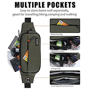 SINNO Fanny Packs for Women Men Belt Bag Gifts for Travel Running Sport Workout Hiking Crossbody Fashion Waist Packs Phone Bag Wallets Purse Carrying All Phones