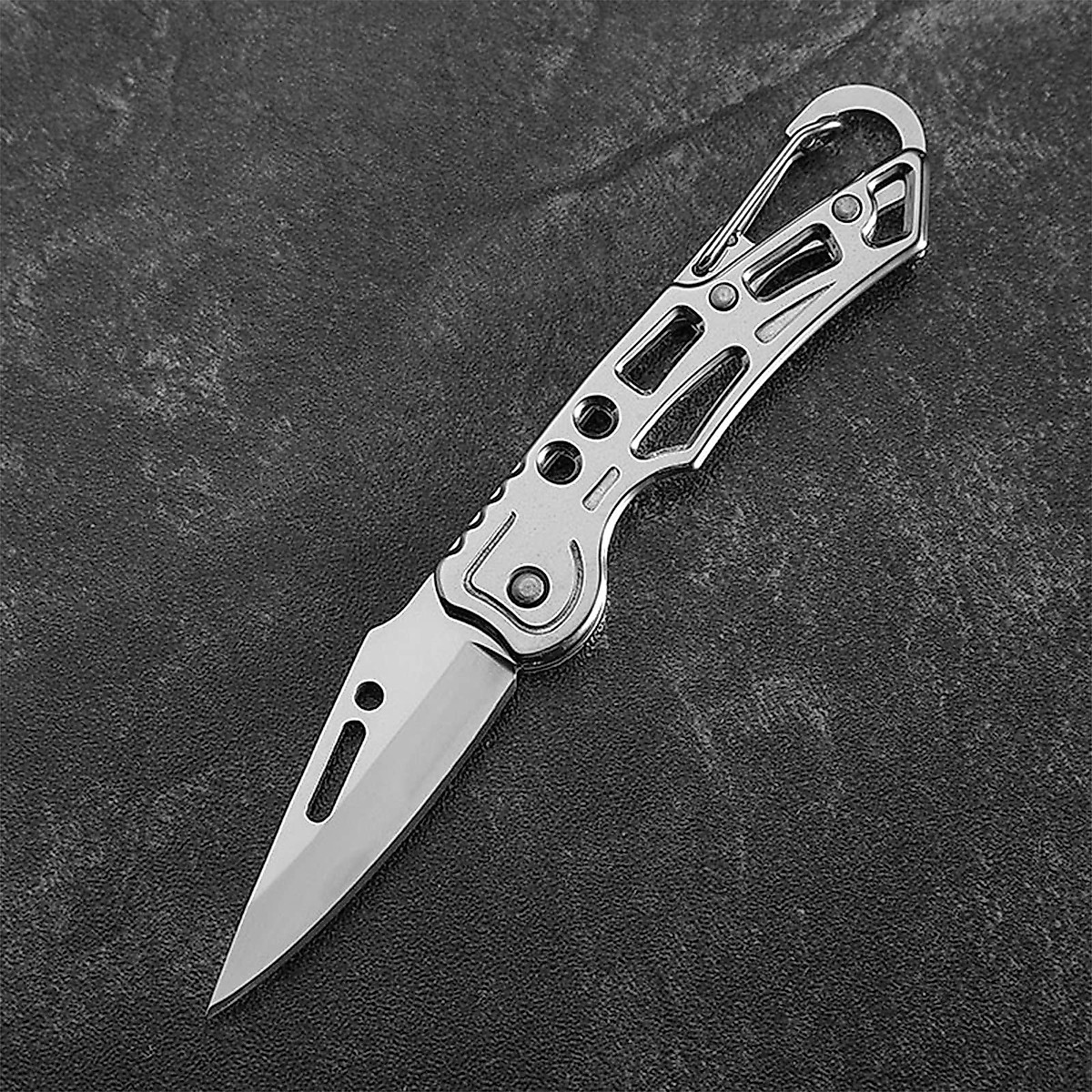 SHixu Folding Knife2Pcs Mini Keychain Knife Men's and Women's Pocket Knife Used for Cutting Rope, Paper Boxes and Fruits Easy to Carry Daily. Closed Length 3.15Inch/8cm