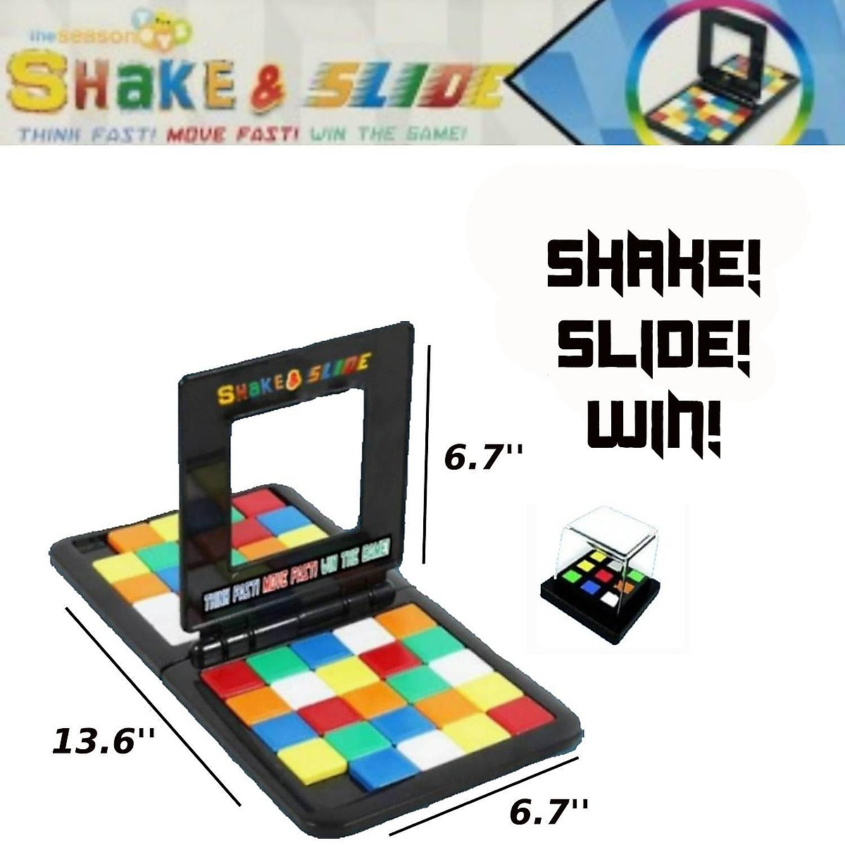 The Season Toys Shake & Slide Block Game Shape Matching Intelligence Board Game for Family Game Nights