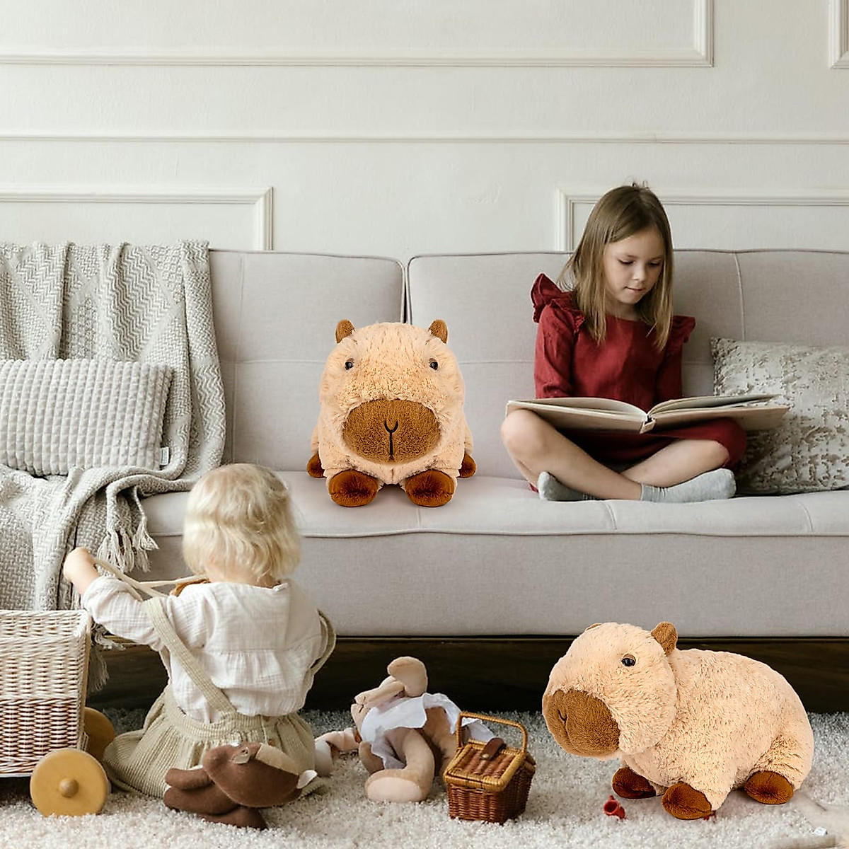 Adorlynetty Plushies Capybara Stuffed Animal Cute Capybara Plush Soft Capybara Plushie Pillows Collection for Kids(9Inch)