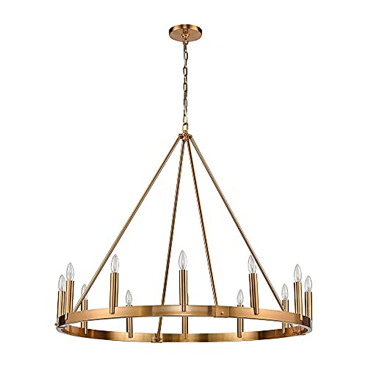 Signature Hardware 953686 Dutton 12 Light 43" Wide Taper Candle Ring Chandelier