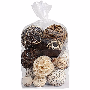 Blue Donuts Decorative Balls for Centerpiece – Decorative Bowl Fillers, Assorted Rattan Wicker Balls Orb Grapevine Ball, Vase Fillers, Table Decor