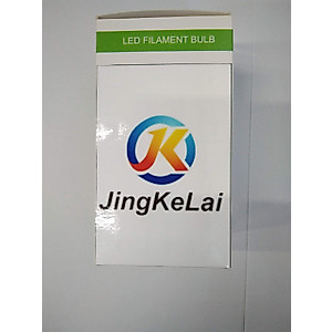 K JINGKELAI Half Chrome Light Bulb A60 6W(60W Equivalent) LED Filament Vintage Edison Bulb with Half Chrome Gold,for Home Lighting,Warm White 2700K,4 Pack