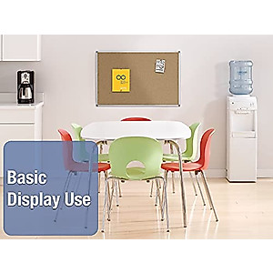 Quartet Basic Cork Bulletin Board, 48" x 36", Aluminum Frame with Silver Finish