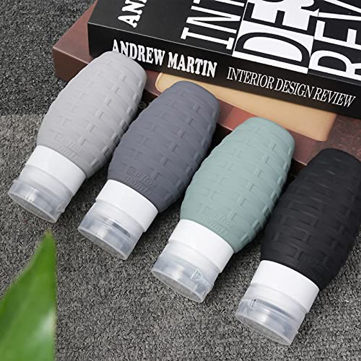 TARJODGY Travel Bottles for Toiletries, Tsa Approved 3oz Travel Size Containers Leak Proof BPA Free Silicone Travel Accessories for Liquid Shampoo Conditioner Lotion