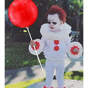 12 Pack Halloween Decoration Includes Reusable Cool Red Balloon Kit with Balloon Sticks with Cups, Halloween Prop,Halloween Decoration for Halloween Cosplay