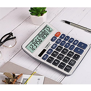 Large LCD Calculator, Dual Power Desktop Business, High School, UNIONE CX-950 4.7×6inch