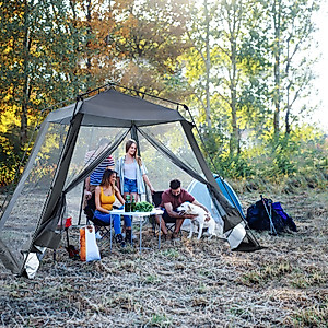 Forceatt Pop Up Gazebo 10 x 10 ft Height 7.05 ft UV Resistant Waterproof Garden Patio Gazebo Tent for Family Gatherings and All Kinds of Entertaining. (4-6 People)