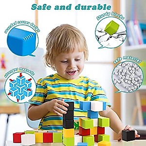 FindGood Magnetic Blocks, 48 pcs Magnetic Blocks for Toddlers Toys, STEM Educational Sensory Magnetic Building Blocks, Magnetic Cubes for Kids, Sensory Montessori Toys Blocks for Boys and Girls