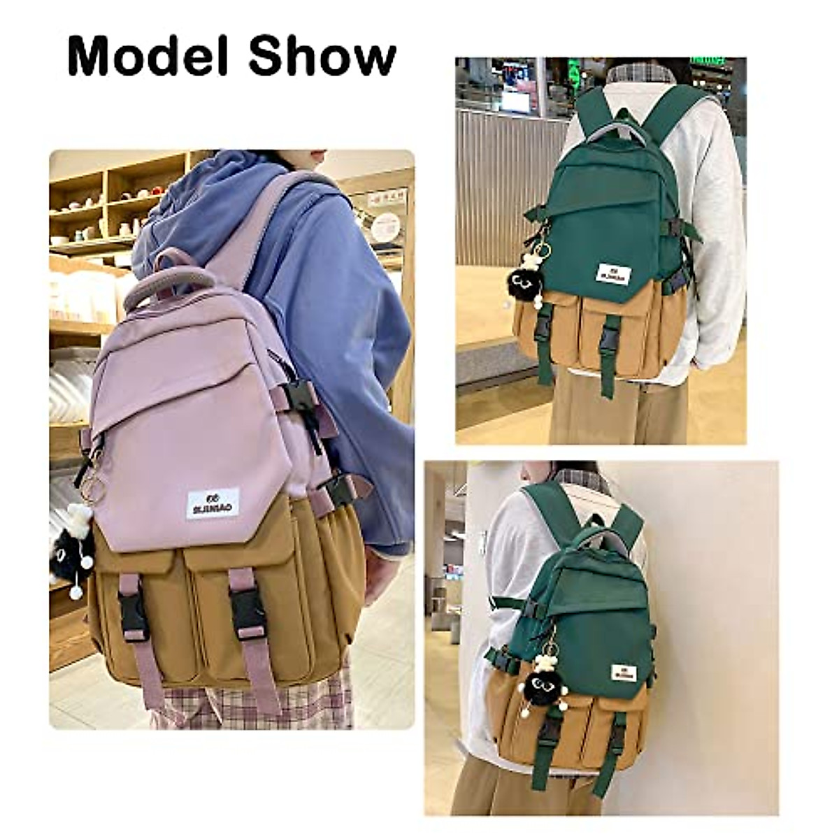 BASICPOWER Middle School Bags for Girls Boys, Lightweight College Backpack for Teens Bookbag Travel Bag