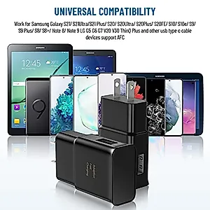 Phone Charger Android,Samsung Charger Type C Fast Charging Block with 10Ft USB Type C Cable for Samsung Galaxy S10/S9/S8/S22/S22 Ultra/S22+/S21/S21Ultra/S21+/S20/S20+/S20 Ultra/Note 8 9 10 20/S20 FE