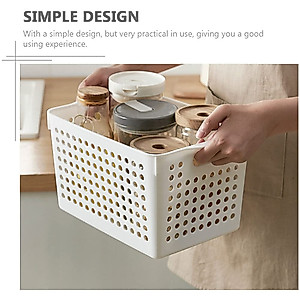 Operitacx 2pcs Box Storage Basket Plastic Storage Bins Woven Storage Baskets Toiletry Containers Files Desktop Organizing Box Desktop Sundry Case Plastic Box Storage Holder Cosmetic Box A4