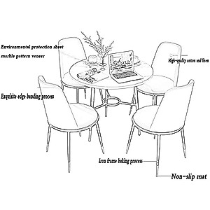 Office Business Hotel Lobby Dining Table Set, Business Coffee Table Office Table and Chair Set, Office Table and Chair Set Creative Round Table Study Living Room Bedroom Home Company Company Shop Rece