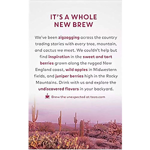 Tazo Foragers Prickly Pear Cactus Tea. 16 Count Herbal Tea Bags. Caffeine Free. 2 Pack.