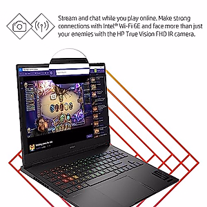 HP OMEN Transcend 16 inch Laptop, WQXGA 240Hz Display, 7ms Response Time, 13th Generation Intel i7-13700HX, 16 GB RAM, 512 GB SSD, NVIDIA GeForce RTX 4070 GPU (8 GB), 16-u0020nr (2023), Shadow Black