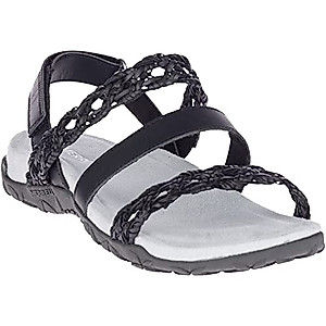 Merrell Women's Terran Braid Slingback Sandal, Black, 8