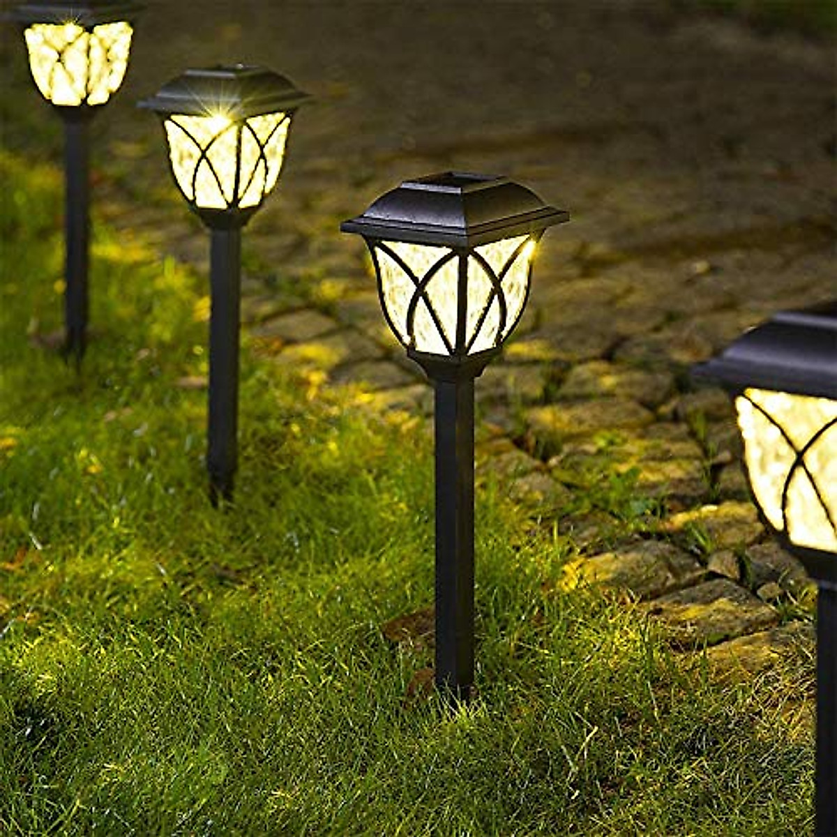 SOLPEX 6 Pack Solar Pathway Lights, LED Decorative Solar Outdoor Lights, Garden Lights Solar Powered Waterproof for Landscapes, Yard, Gardens, Pathways, Walkways and Driveways