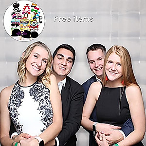 Staelea Octagon Inflatable Photo Booth Backdrop (Black Two Doors, 8.2ft Diameter) Photo Booth Enclosure with Inner Air Blower for Event, Wedding