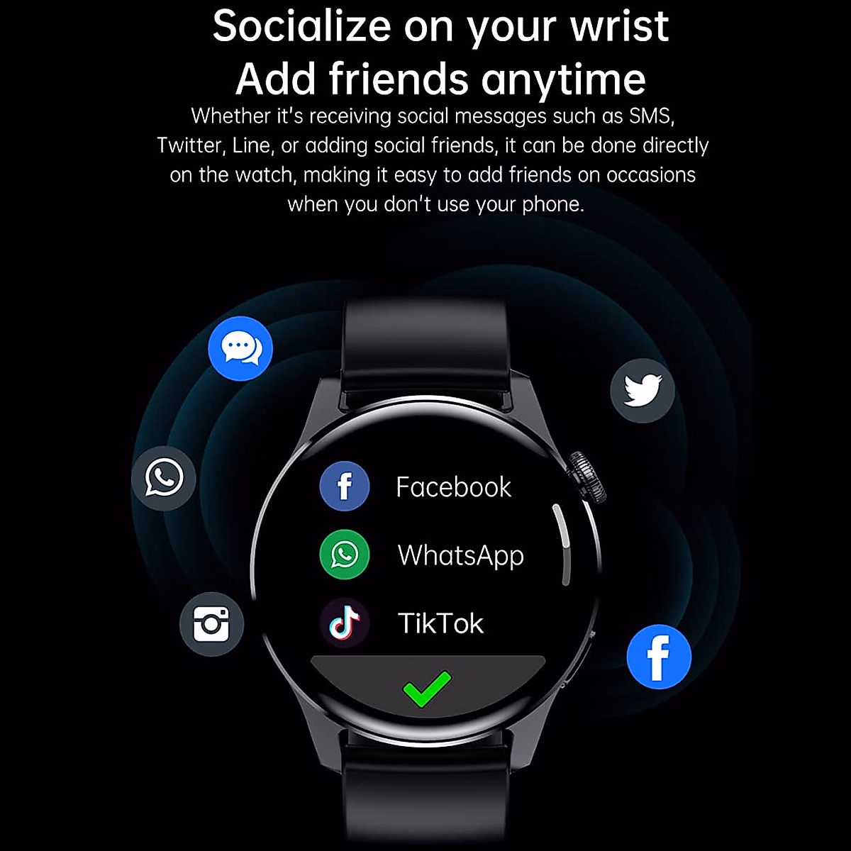 FILIEKEU Men Women Smart Watch Bluetooth Calls Heart Rate Sleep Monitor Steps Mens Smart Watch IP67 Waterproof Fitness Tracker Casual Black Stainless Steel Smart Watches for Android iOS