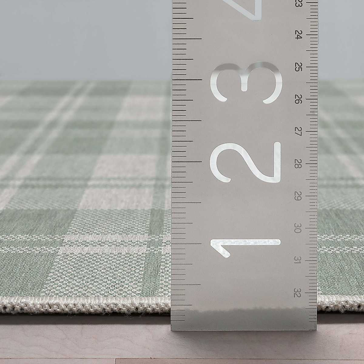 Well Woven Apollo Flatwoven Plaid Green 3'3" x 5' Area Rug