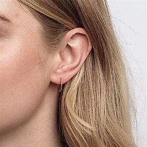 3 Pairs Sterling Silver Hoop Earrings for Women-925 Hypoallergenic Hoops Earrings Small Hoop Earrings for Women Men (8/10/12mm)