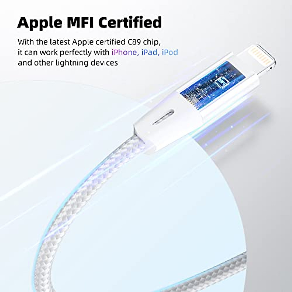 iPhone Charger Fast Charging，2 Pack 20W USB C Power Adapter Wall Charger with 6 FT MFi Certified USB C to Lightning Cable iPhone Fast Charger Cord Compatible with iPhone 14 13 12 11 Pro X 8 7 and More