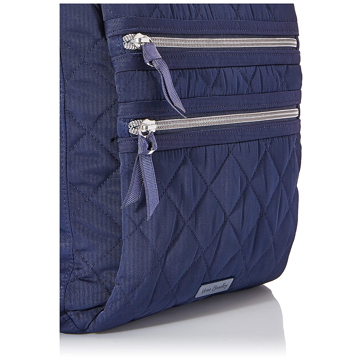 Vera Bradley Women's Performance Twill Triple Zip Hipster Crossbody Purse, Classic Navy, One Size