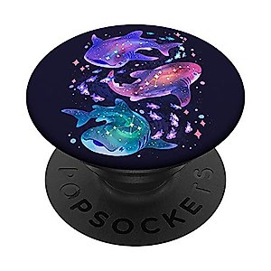 Cosmic Whale Shark art PopSockets PopGrip: Swappable Grip for Phones & Tablets