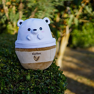 Avocatt Polar Bear Coffee Plushie - 10 Inches Stuffed Bear Ice Frappuccino Plush Stuffed Animal - Hug and Cuddle with Soft Fabric and Stuffing - Kawaii Cute Japanese Anime Style Gift