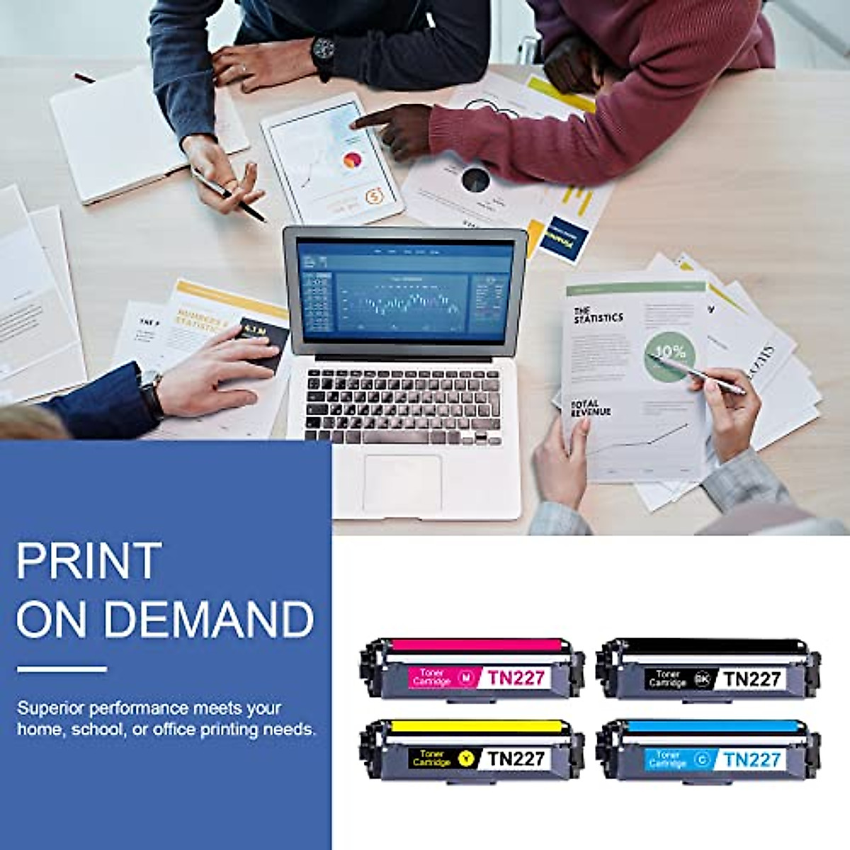 ALUMUINK Compatible TN227 TN-227 Toner Cartridge Replacement for Brother MFC-L3710CW L3770CDW L3750CDW HL-3210CW 3290CDW DCP-L3550CDW Printer (2 Black, 1 Cyan, 1 Magenta, 1 Yellow, 5 Pack)