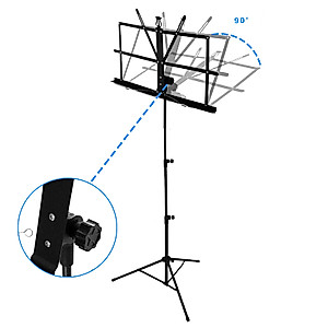 Mosico Music Stand for Sheet Music Portable 2 in 1 Dual-Use Folding Sheet Music Stand Music Holder with Carrying Bag