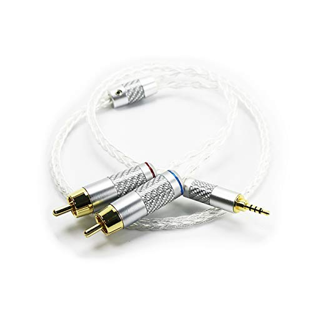 NewFantasia 2.5mm TRRS Balanced Male to Dual RCA Male Audio Adapter Cord Compatible with Astell&Kern KANN Alpha, for Onkyo DP-X1A, for FIIO X5III, for iBasso DX200 2.5mm to 2 RCA Balanced cable 1m/3ft