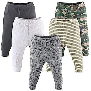 The Peanutshell Camo and Dinosaur Baby Pants for Boys | 5 Pack Set (18 Months)