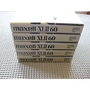 Maxell 139858 60-Minute High Bias Standard Cassette Audio Tape - 5 Pack
