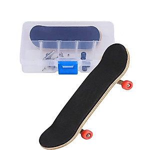 Weohoviy Finger Skateboard, Maple Wooden Fingerboard with Box Reduce Pressure and Ideal for Finger Skater, Kids (Red)