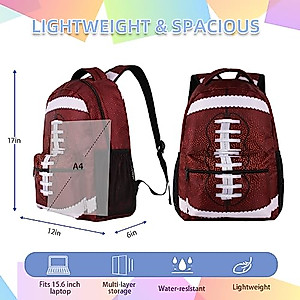 Football Backpack for Boys, 17-inch Laptop Travel Laptop Daypack Football School Bag with Multiple Pockets for Girls