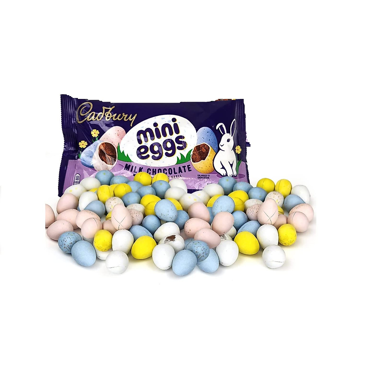 CADBURY MINI EGGS 70+ Count - Milk Chocolate Candy Coated Crunch Shell, Bulk Candy, In Tundras Sealed Bag