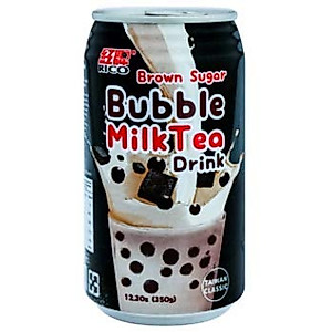 Rico Brown Sugar Bubble Milk Tea 12.3 Ounce Can (Pack of 8 Cans)