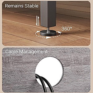 Gizoon TV Stand for TVs up to 65 Inch,Entertainment Center with Open Storage Shelves,TV Media Console Table for Living Room and Bedroom, Gray