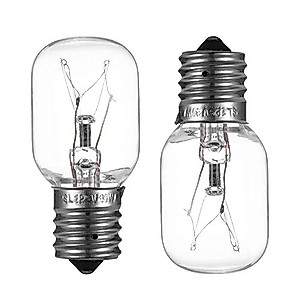 Light Bulb for Whirlpool Microwave - Microwave Light Bulb Fits for Whirlpool Maytag GE Amana Over The Range Hood Microwave, Dimmable with 125V 40W E17 Base, Kitchen Night Light, Repalce 8206232A (2)