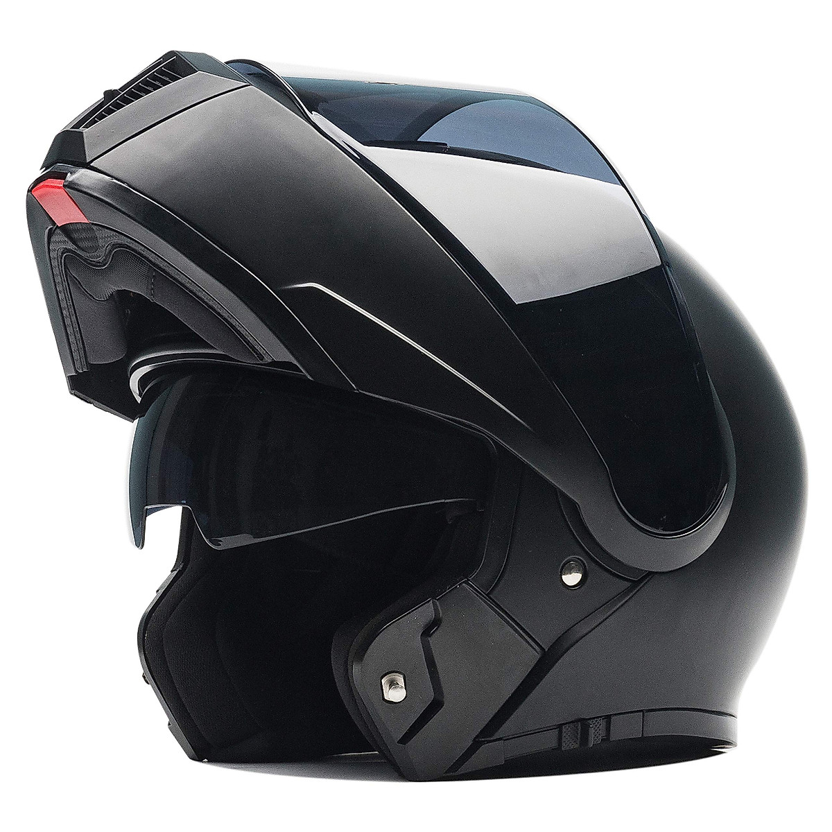 Motorcycle Modular Flip-up Helmet DOT and ECE Approved - YEMA YM-929 Motorbike Casco Moto Bike Racing Helmet with Sun Visor for Adult,Youth Men and Women - Black,M