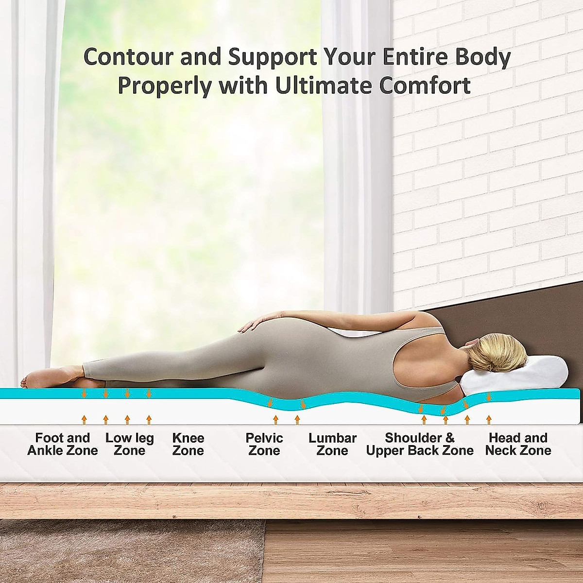 BedsPick Memory Foam Mattress Topper Twin XL 2 Inch Gel Infused Memory Foam Mattress Pad College Dorm Extra Long XL Single Size Bed Toppers