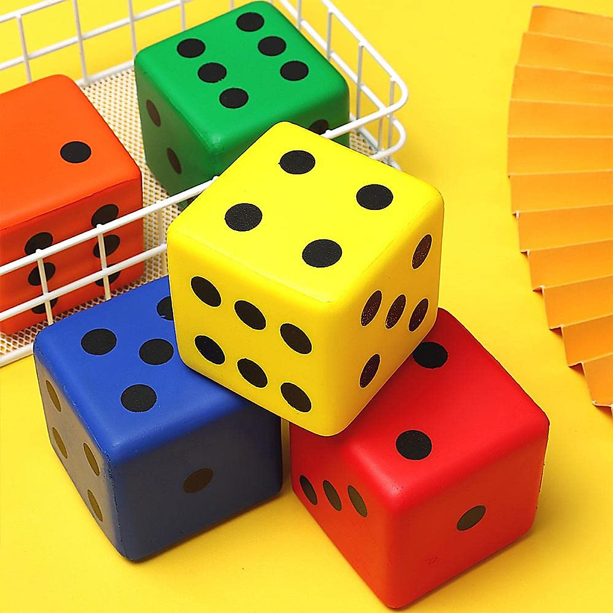 1 Pc PU Sponge Dice,Table Games Accessory 8cm Big Square Blocks for School Family Math Teaching/Party Favors and Supplies for Teens and Adults