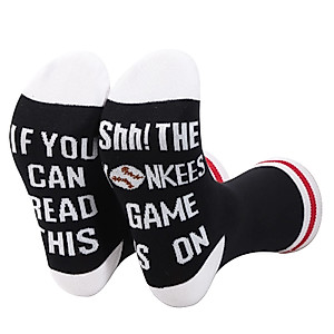 GJTIM 2 PAIRS Baseball Gift Baseball Fans Gift Baseball Team Socks Funny Birthday Gift for Baseball Lovers (Y)