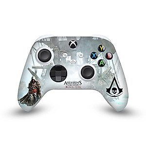 Head Case Designs Officially Licensed Assassin's Creed Edward Kenway Key Art Black Flag Graphics Matte Vinyl Sticker Gaming Skin Decal Cover Compatible with Xbox Series X/S Controller