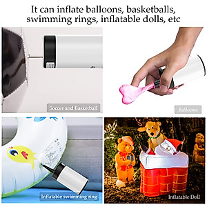 Handheld Vacuum Sealer,7 PCS Portable Food Electric Vacuum Sealing Air Extraction and Inflation Rechargeable Vacuum Sealer Set,Inflating Machines for Basketballs, Balloons and Swimming Rings