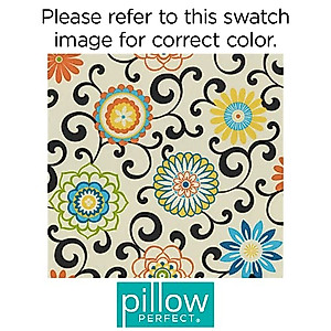 Pillow Perfect 495736 Outdoor/Indoor Pom Play Lagoon Throw Pillows, 18.5" x 18.5", Black, 2 Pack