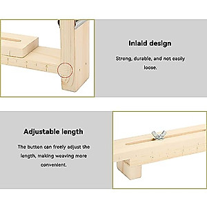 Cyrank Wood Bracelet Jig, Adjustable U Shape Jig Bracelet Maker Bracelet Braiding Tool with 2 Clips Paracord Bracelet Making Jig DIY Hand Knitting Braiding Tool