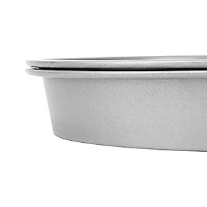 G&S Metal Products HG268 OvenStuff Non-Stick Round Cake Baking Pan 2 Piece Set, 9", Gray